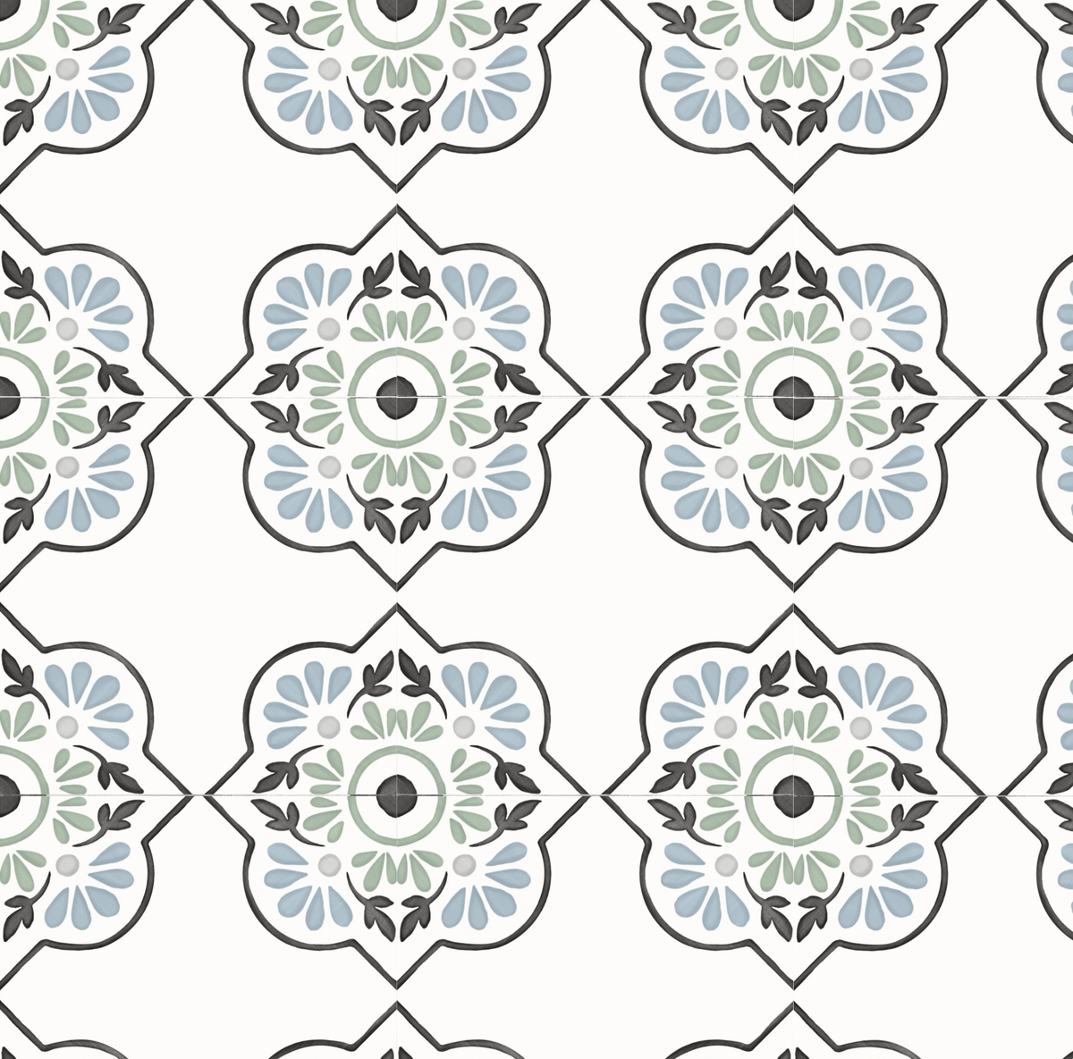 CAMBRIDGE BLUE PETALS TILE | YTC Yorkshire Tile Company – The Yorkshire ...