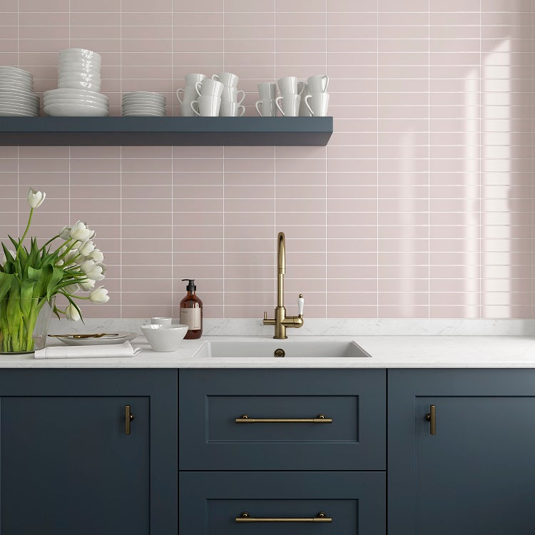 FLUTED PINK CONFETTI TEXTURED KITCHEN BATHROOM TILE | YTC Yorkshire ...