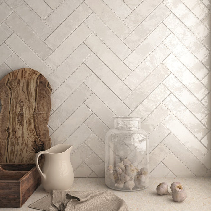 HOXTON SNOW LEOPARD WHITE ZELLIGE BRICK KITCHEN BATHROOM TILE | YTC ...