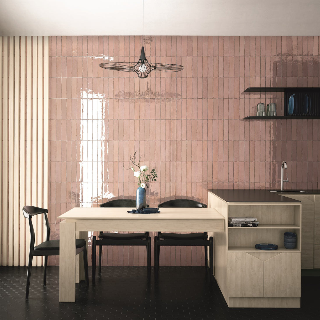 HOXTON TEA ROSE ZELLIGE BRICK KITCHEN BATHROOM TILE | YTC Yorkshire ...