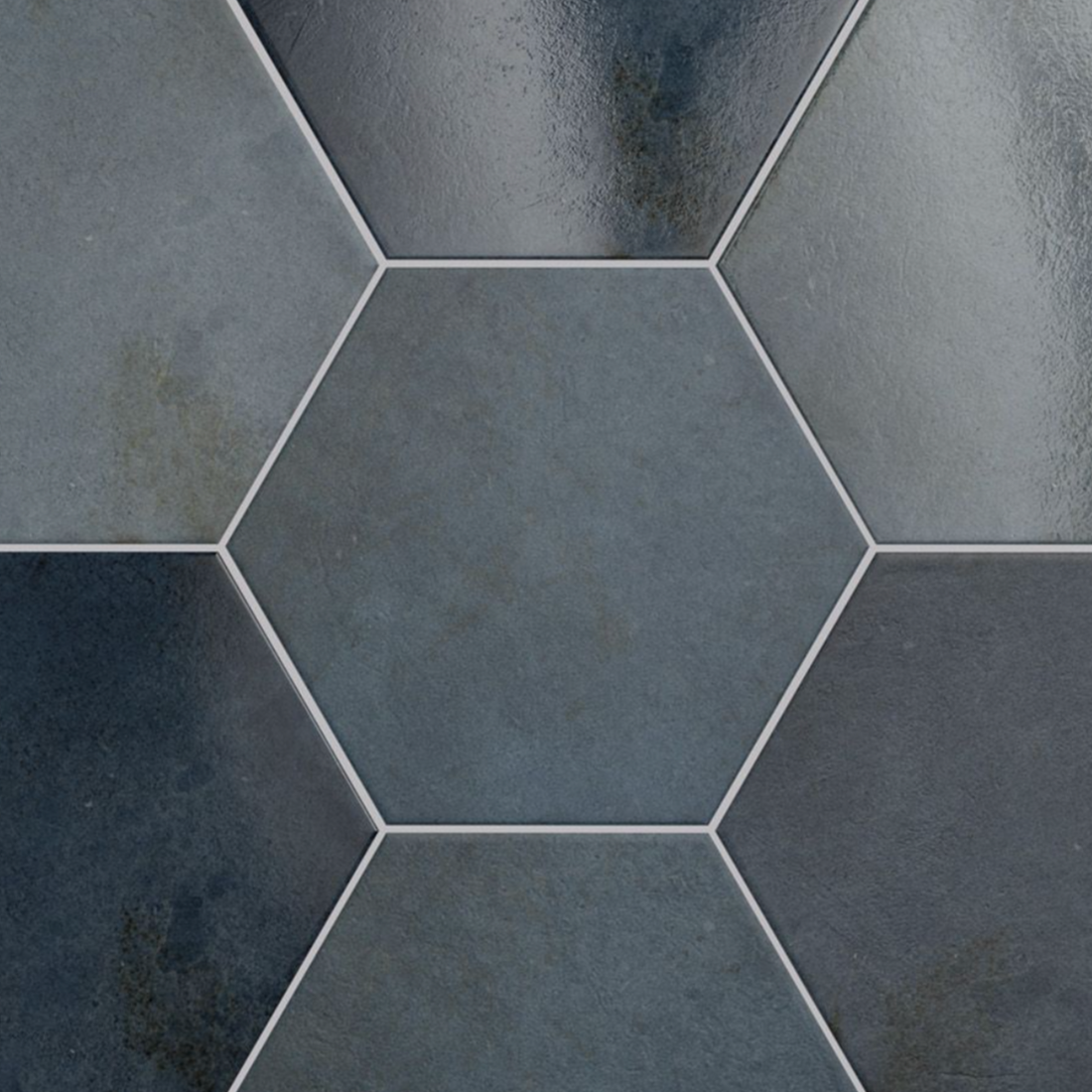 HEREFORD INDIGO HEXAGONAL FLOOR KITCHEN BATHROOM TILE | YTC Yorkshire ...