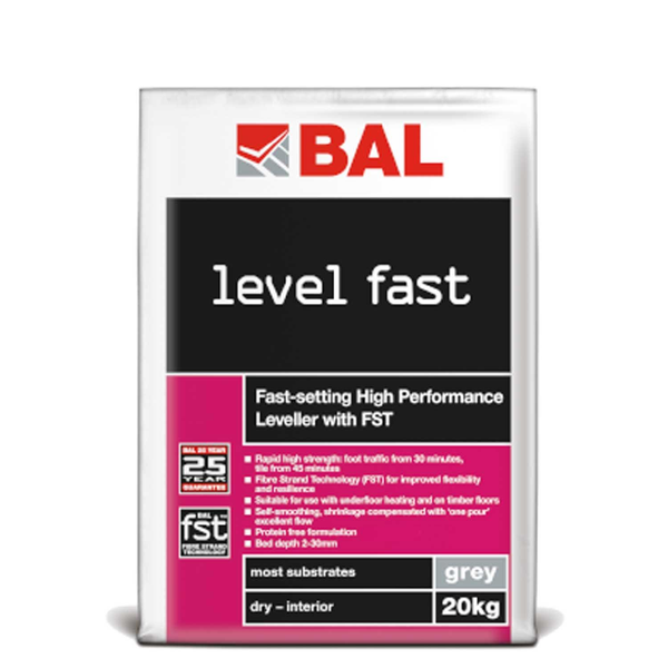 BAL LEVEL FAST 20KG LEVELLING COMPOUND | YTC Yorkshire Tile Company ...